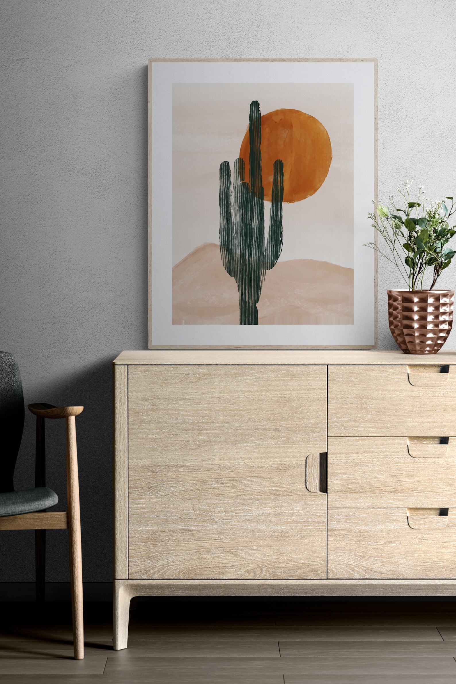 Southwestern Decor, Cactus Set of 2 Prints, Terracotta Wall Art ...