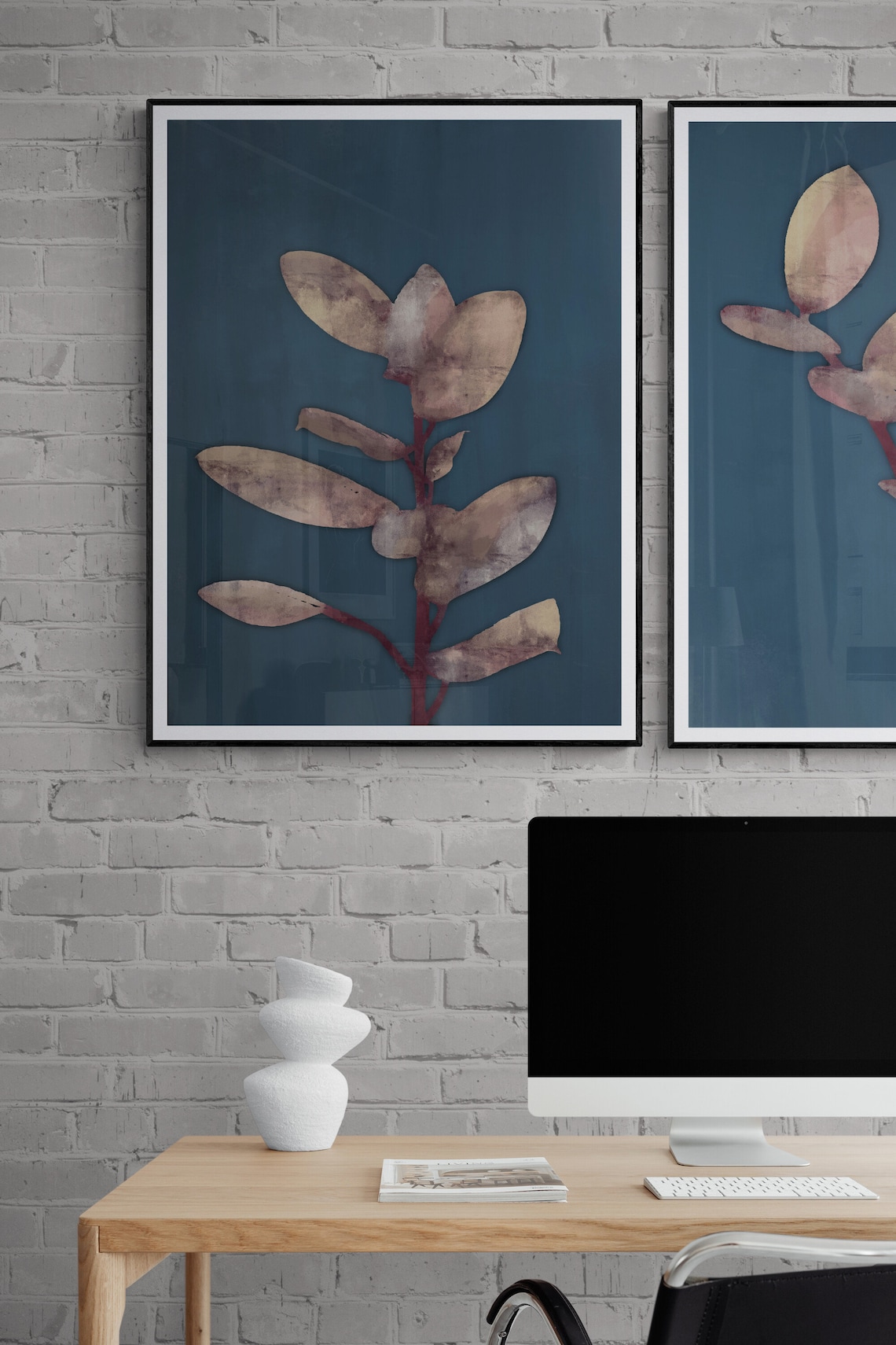 Set of 3 Abstract Botanical Prints Home Decor Modern - Etsy
