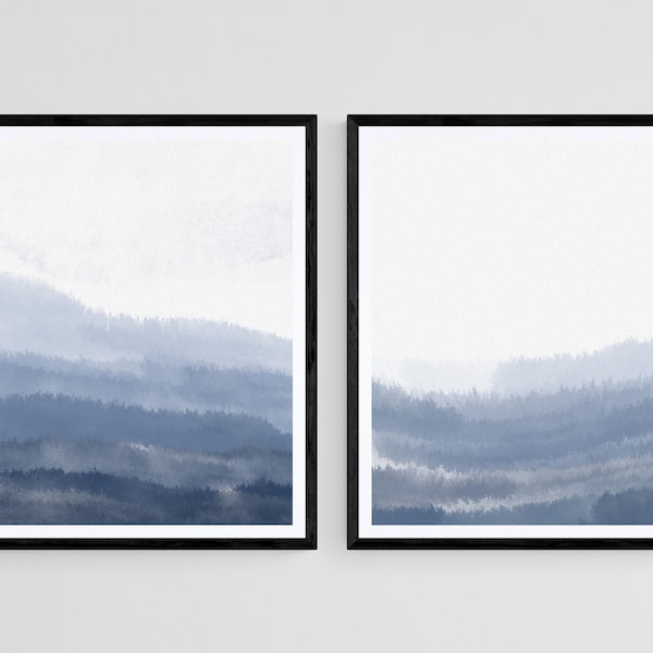 Blue Gray Wall Art - Etsy