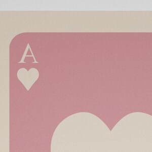 Pink Ace of Hearts Poster, Playing Cards Wall Art, Trendy Retro ...