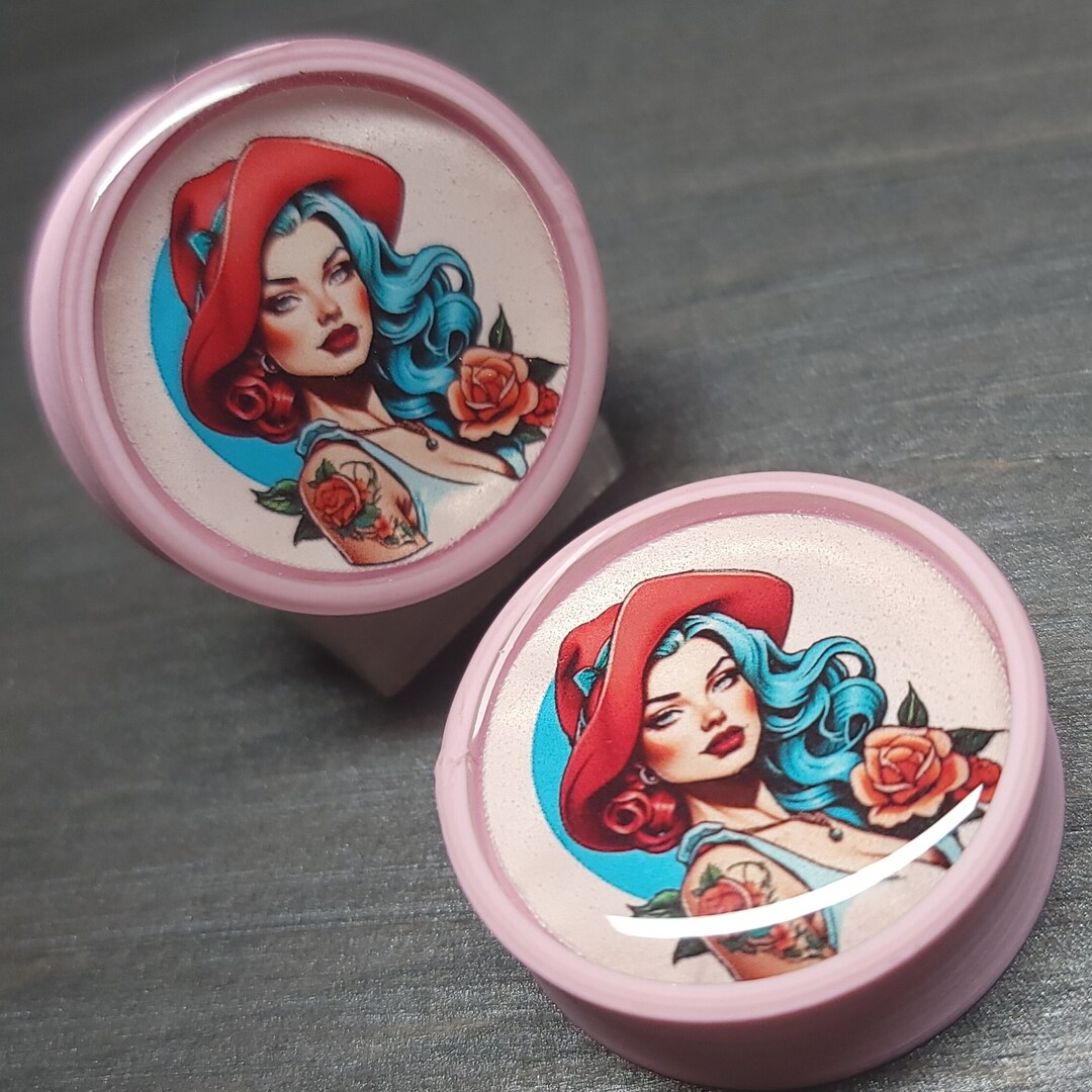 Gemini - American Pin-up - Plug Gauges Earrings (pair) - Etsy