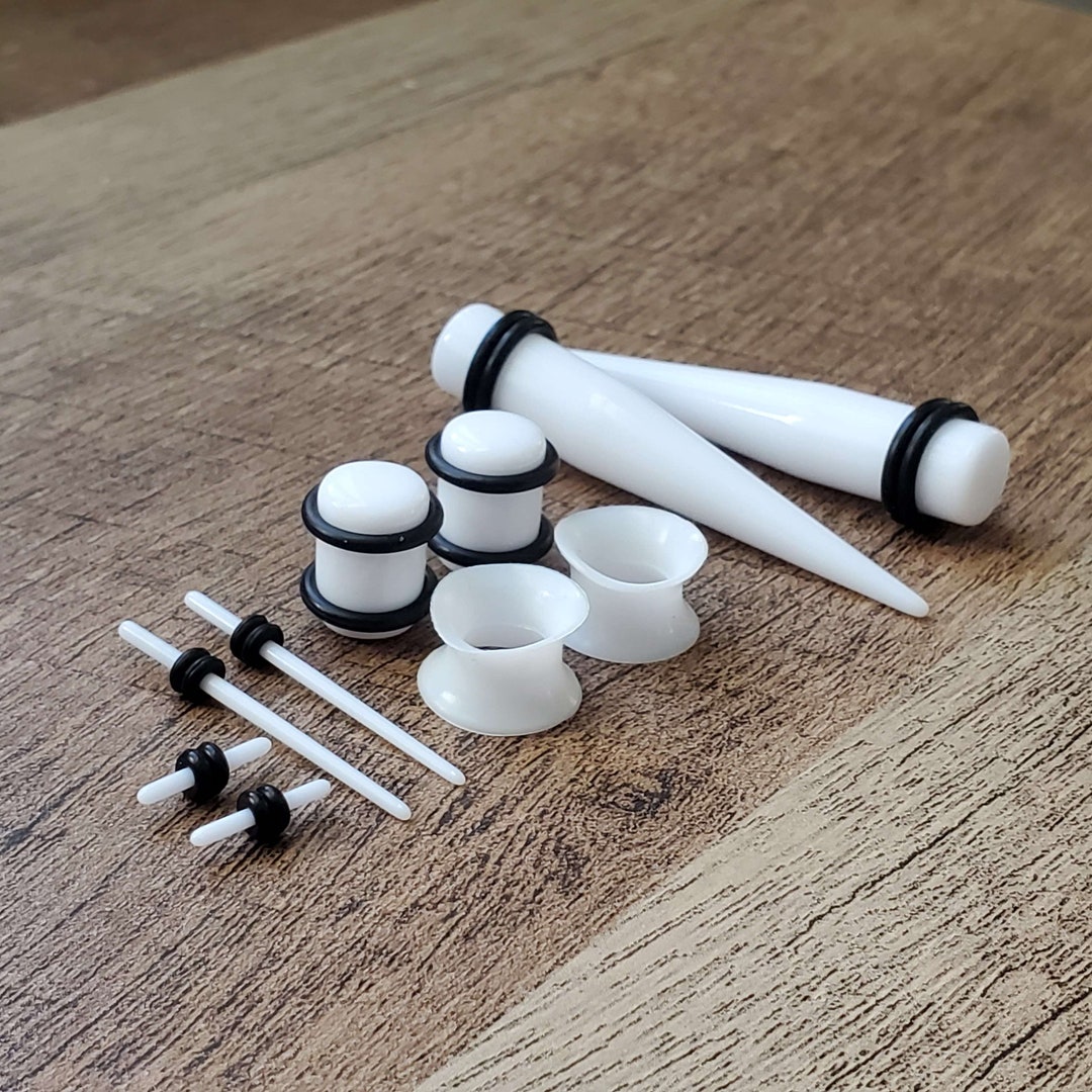 White Ear Stretcher Taper Kit - Tapers, Plugs and Tunnels - Etsy