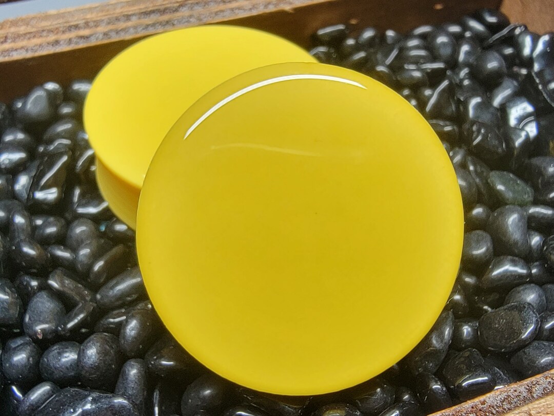 Yellow Classic Plugs Gauges Earrings (pair) - Etsy