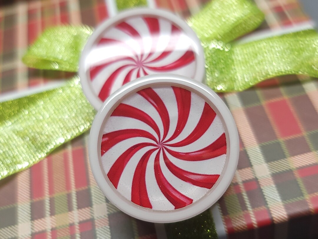 Peppermint Swirl - Plugs Christmas Gauges Earrings (pair) - Etsy