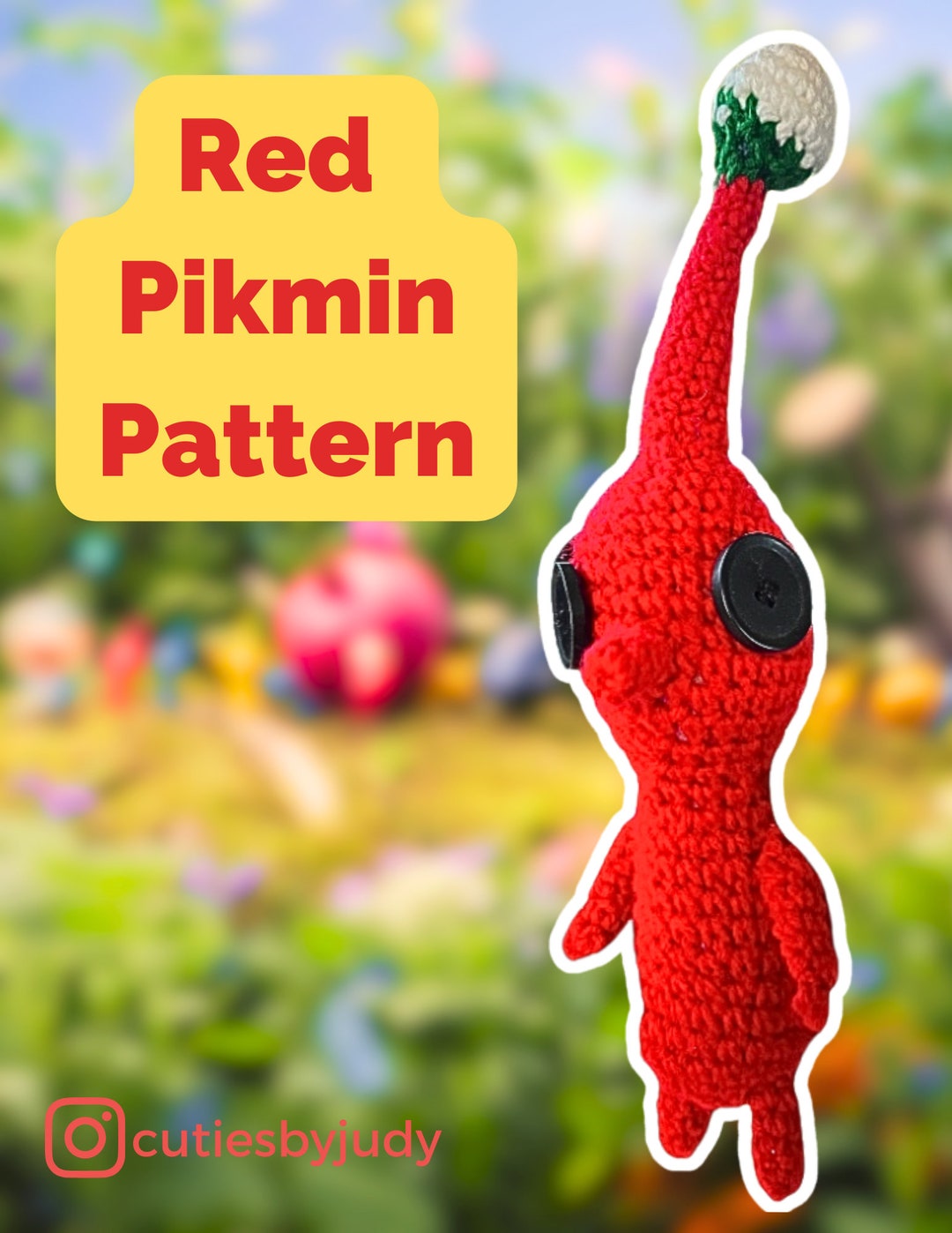 Red Pikmin Radish Creature Crochet Amigurumi Pattern - Digital Pattern ...
