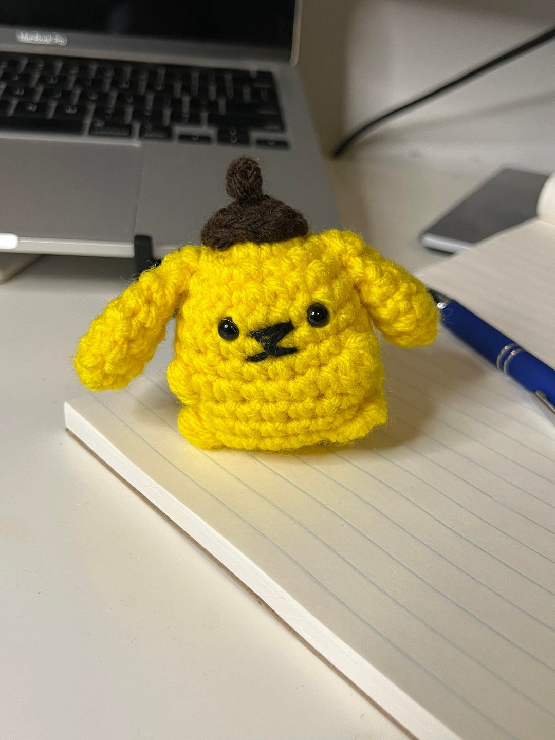 Crochet Yarn Pompompurin Doll Plush Amigurumi Sanrio Kawaii - Etsy