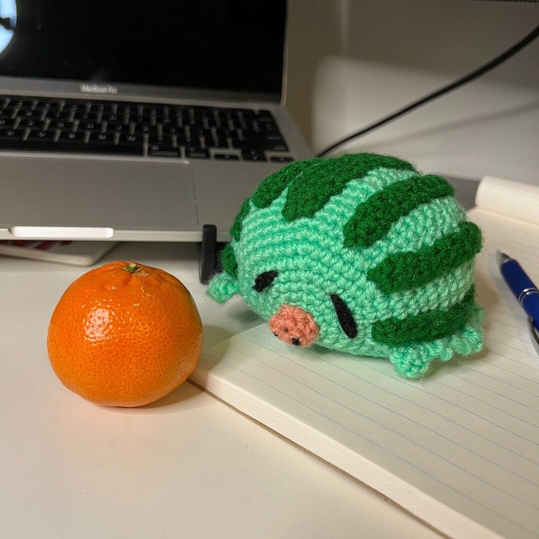 Crochet Watermelon Hog Plush Toy Inspired by the Pig Pokemon Swinub ...