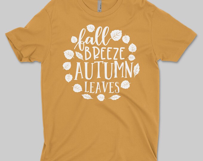 Fall Breeze Autumn Leaves Shirt, Cute Fall Tshirts, Autumn Shirt, Fall ...