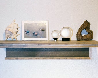 Floating Wall Shelf With Hidden Compartment | Etsy