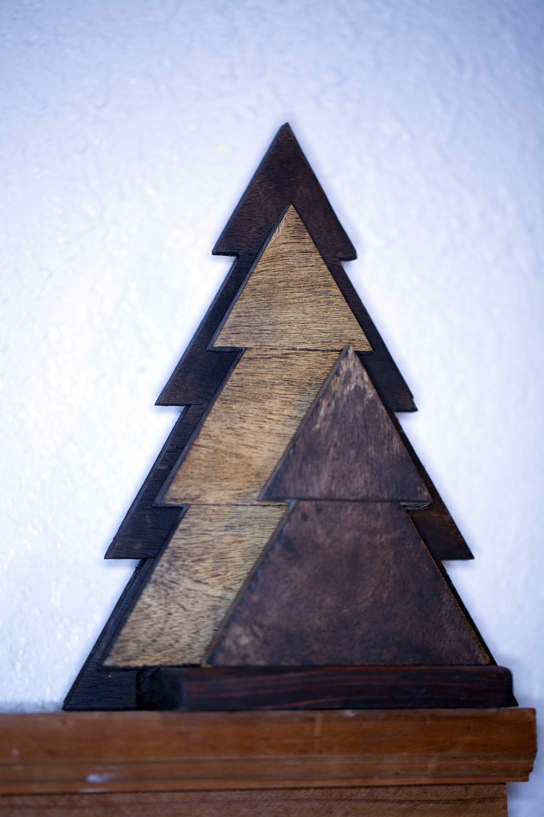 Rustic Wooden Tri Tree - Etsy