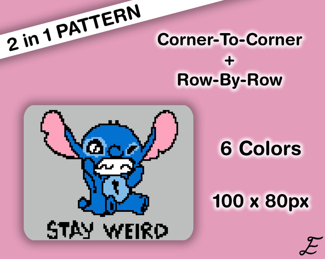 C2C and Row-by-row STITCH Crochet Pattern Immediate PDF Download - Etsy