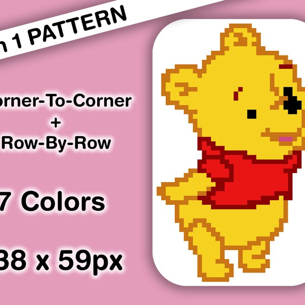 Crochet Winnie the Pooh Blanket - Etsy