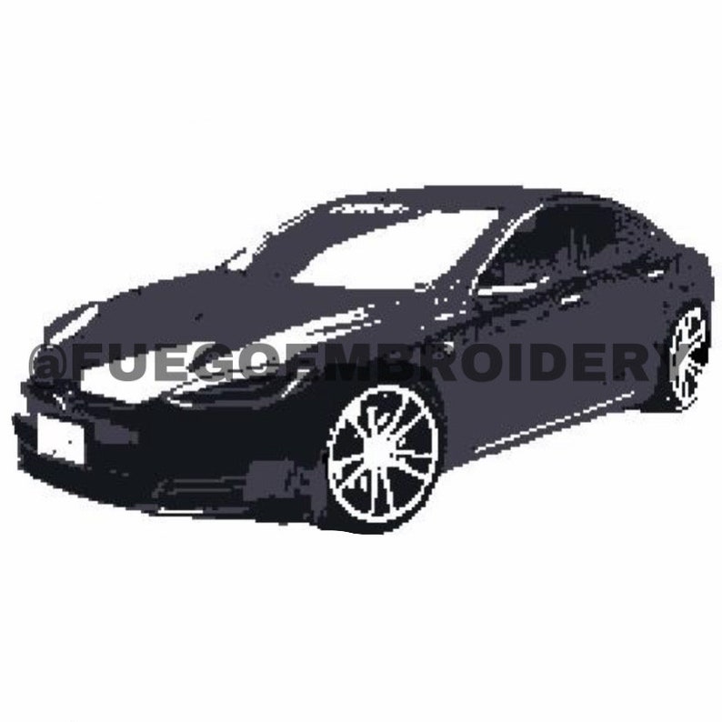 Tesla Embroidery File PES - Etsy
