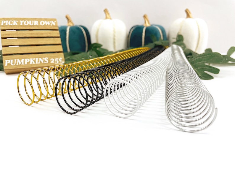 Spiral Binding Coil | 1 Inch | Metal | Gold/silver/white/black ...