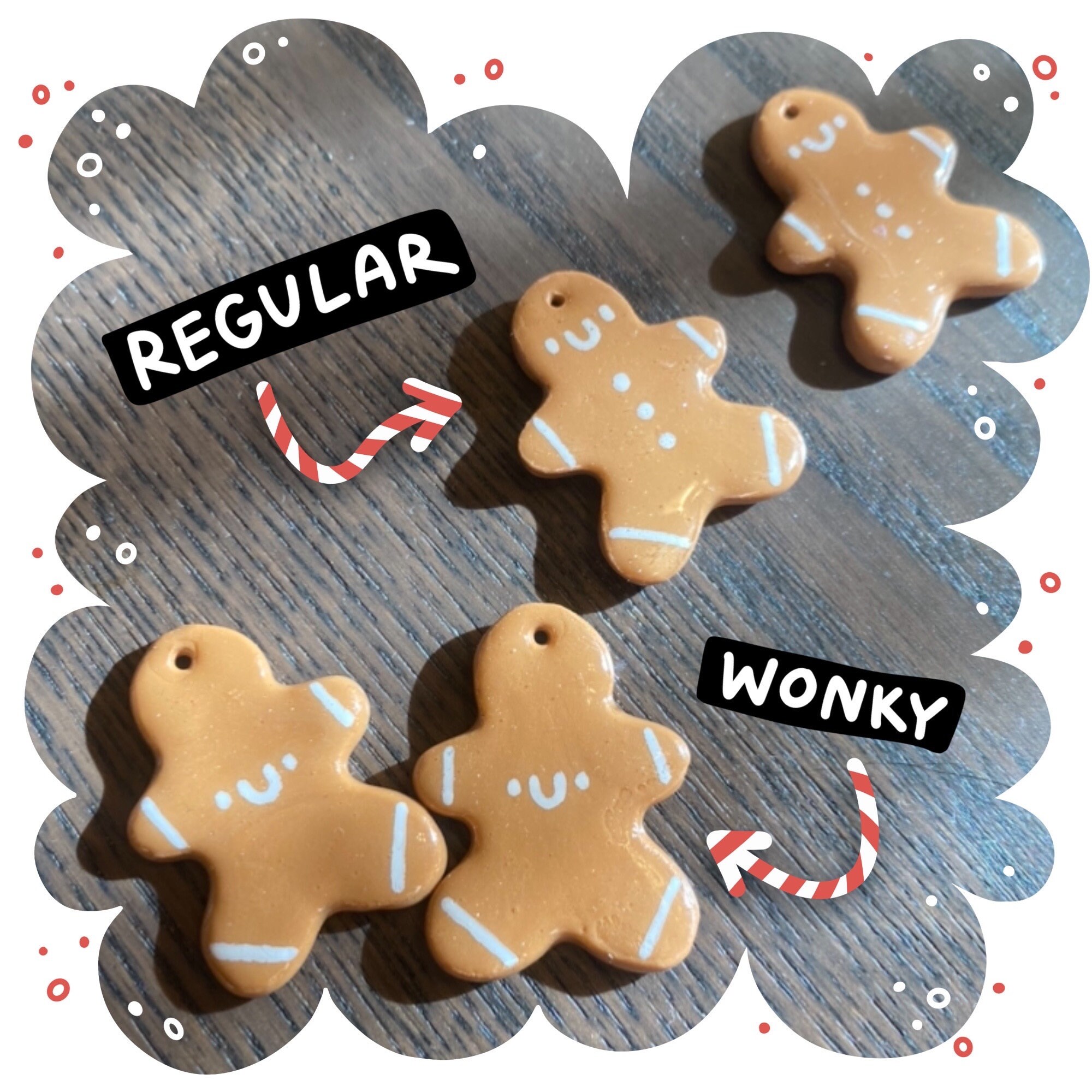 Handmade Polymer Clay Gingerbread Earrings Crime Scene True - Etsy