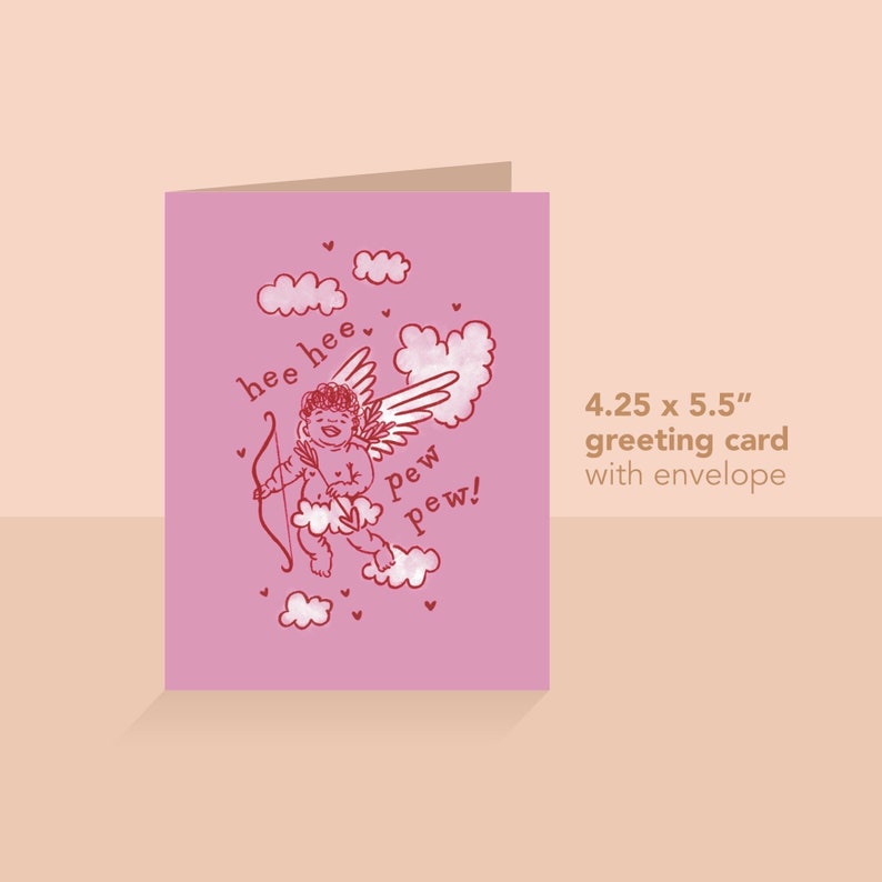 Cupid’s Arrow Greeting Card 4.25x5.5” (anniversary / Valentine’s ...