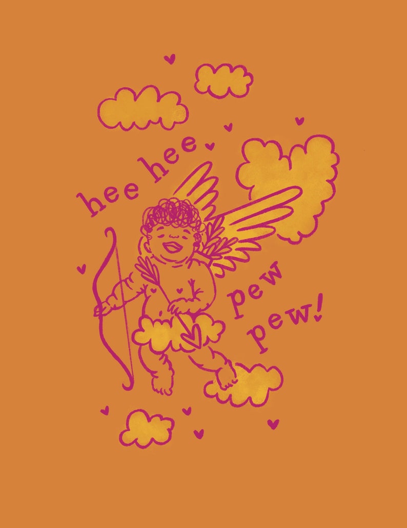 Cupids Arrow Greeting Card 4.25x5.5 anniversary / - Etsy