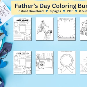 Father's Day Coloring Bundle - Etsy