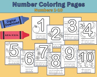 Numbers Printable Pages 1 to 30 Numbers Coloring Pages for Kids and ...