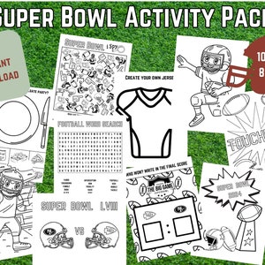 2024 Super Bowl Activity Pack - Etsy