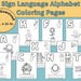 Sign Language Alphabet Coloring Pages - Etsy