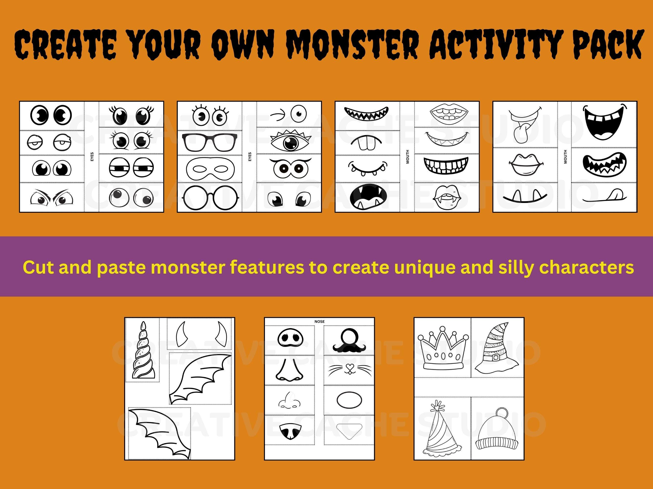 Create Your Own Monster Activity Pack - Etsy