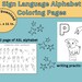 Sign Language Alphabet Coloring Pages - Etsy