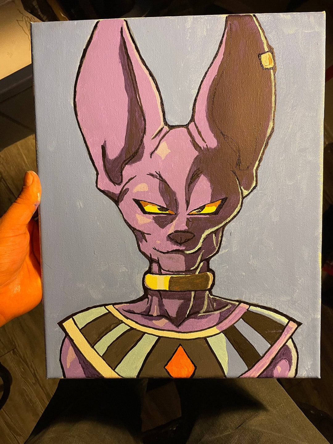 Custom Hand-painted Anime Painting - Etsy
