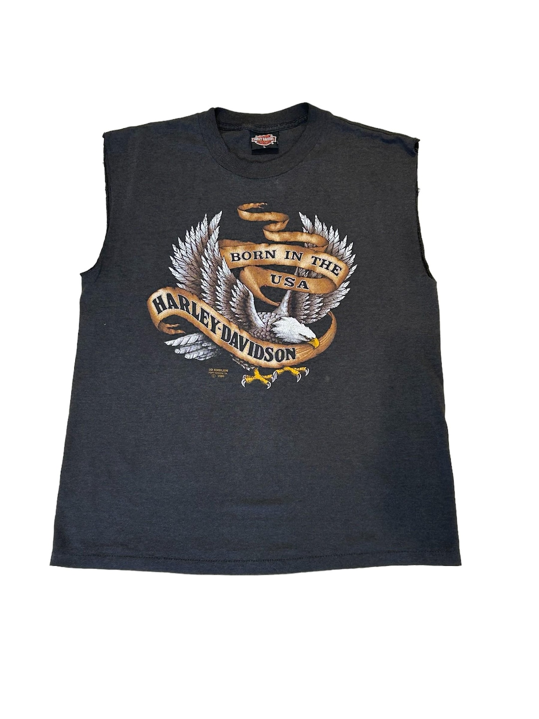 Vintage 1990 3D Emblem Harley Davidson Tank Top - Etsy
