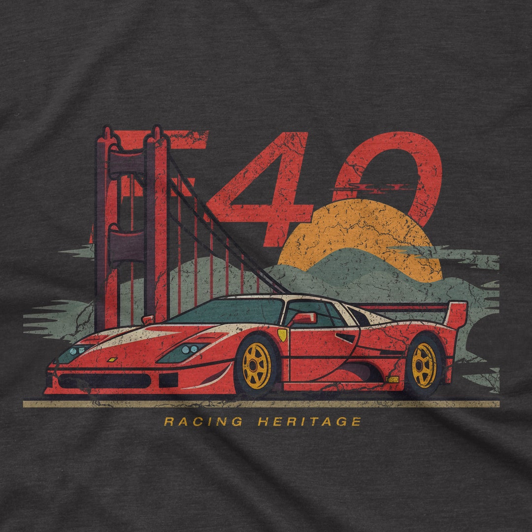 Racing Legend: the F40 T-shirt Iconic Ferrari Graphic Tee - Etsy UK