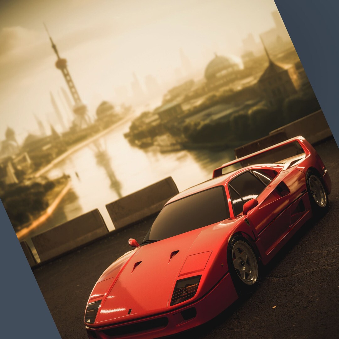 11 Ferrari F40 City Lights Car Poster Minimalist Design - Etsy