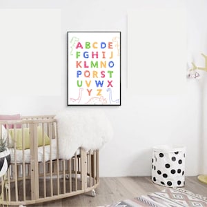 ABC Dino Poster.. Fun Dino Alphabet Poster. Digital File.. - Etsy