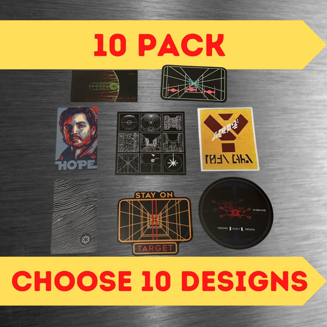 10 STICKER PACK Star Wars Inspired Vinyl Decal Pack of 10 Choose ...