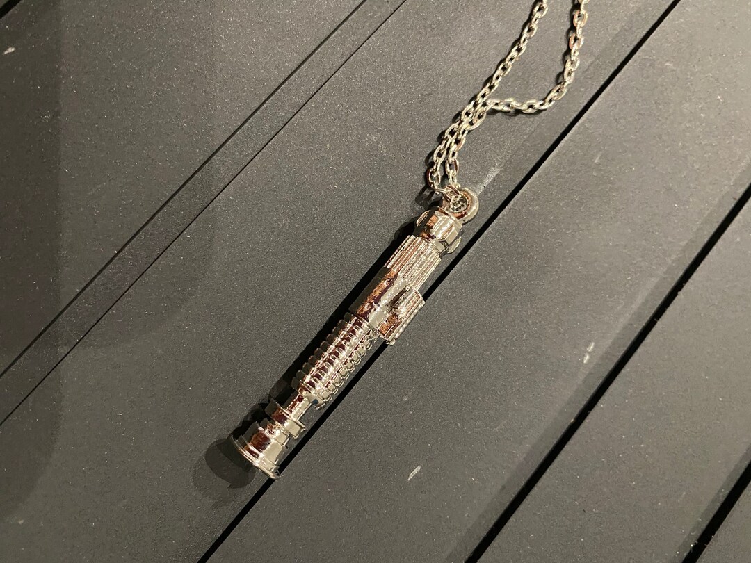 Handmade Alloy Laser Sword Obi Hilt Charm Necklace, Women Men Jewelry ...