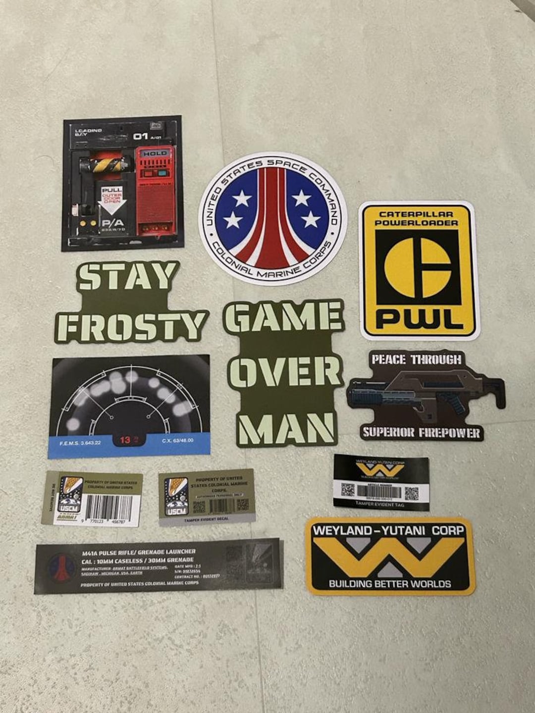 USCM Colonial Marine Pulse Rifle Weyland Yutani Inspired Vinyl Decal ...