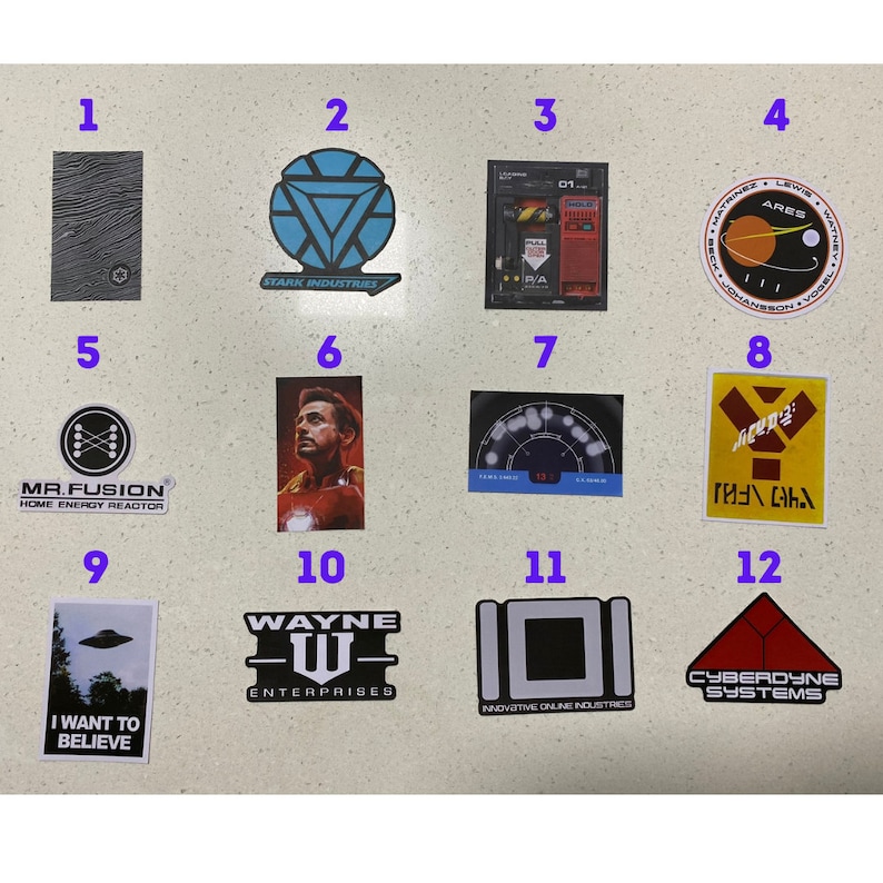 10 STICKER PACK Jurassic Park Inspired Vinyl Decal Pack of 10 Choose ...