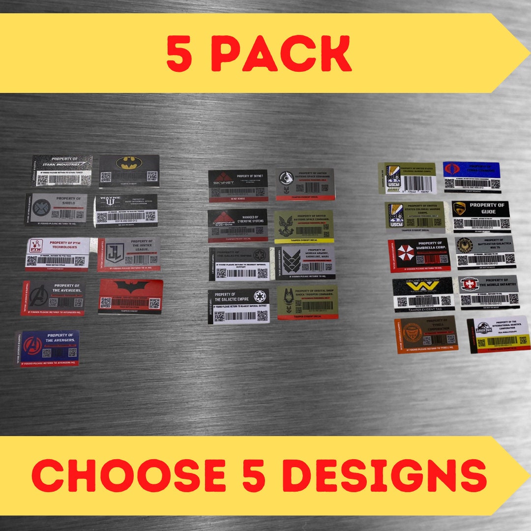 5 STICKER PACK USCM Colonial Marines Style Asset Tag Decal Dressing ...