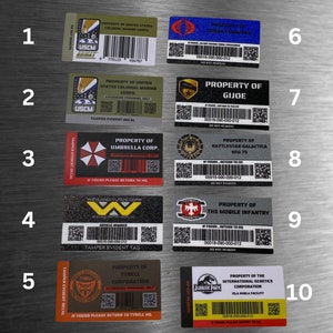 5 STICKER PACK USCM Colonial Marines Style Asset Tag Decal Dressing ...