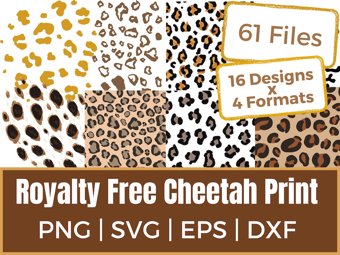 Cheetah Print / Leopard Print SVG Bundle for Cricut - Png Eps Dxf ...