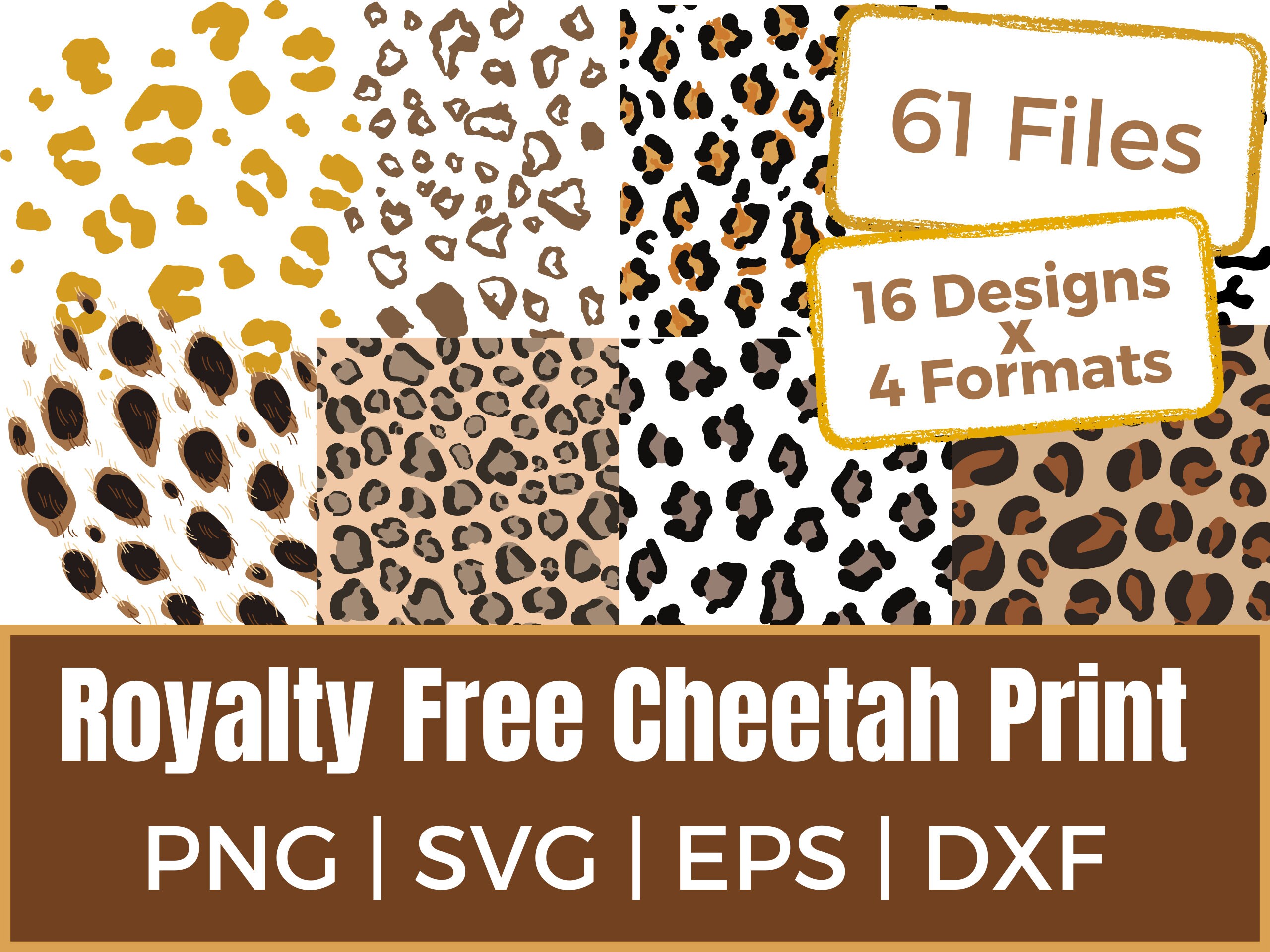 Cheetah Print / Leopard Print SVG Bundle for Cricut - Png Eps Dxf ...