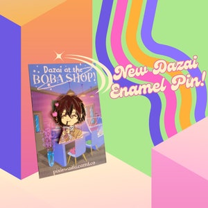 Dazai at the Boba Shop! | Enamel Pin - Etsy