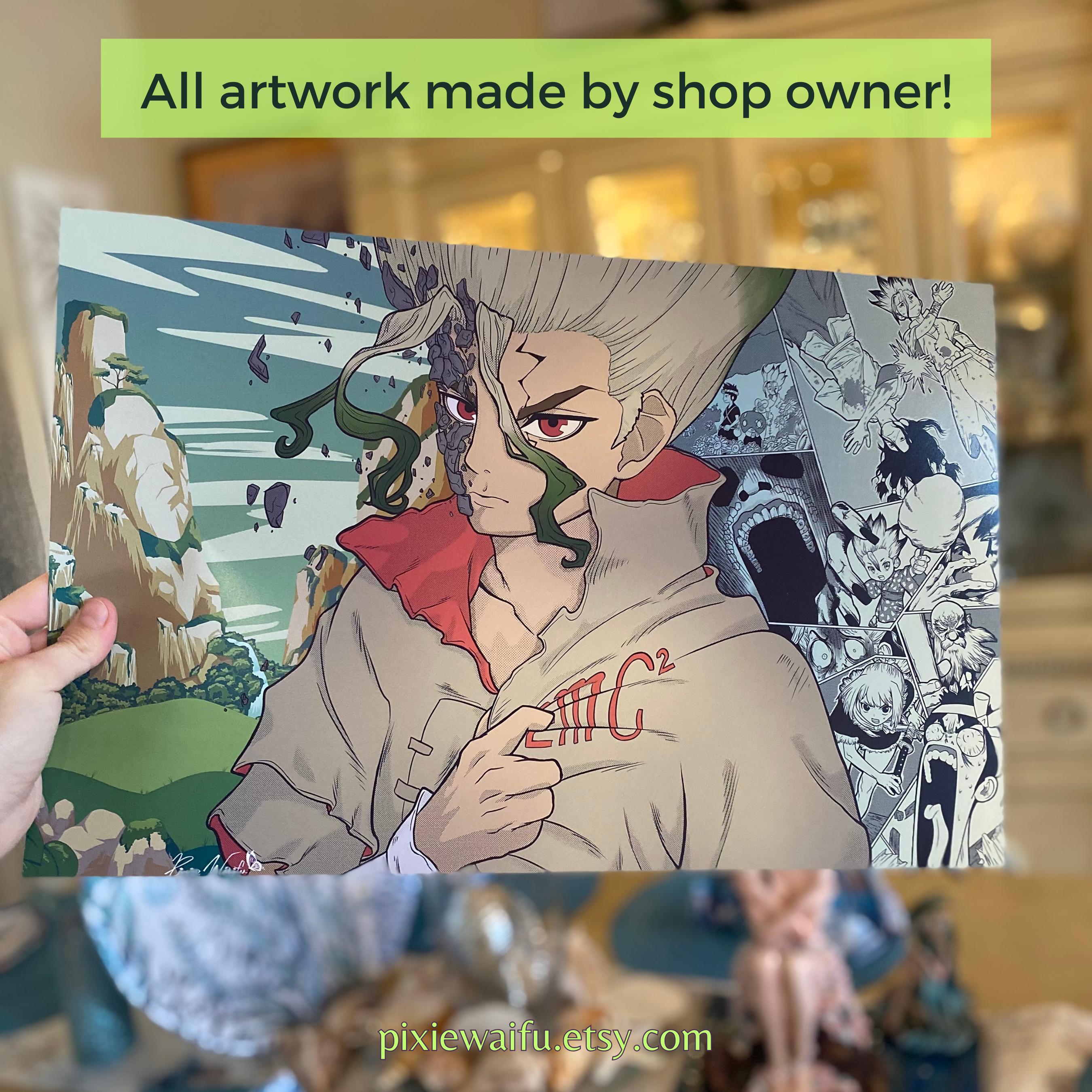 Dr Stone Senku Poster! | Anime Style Wall Art Print - Etsy