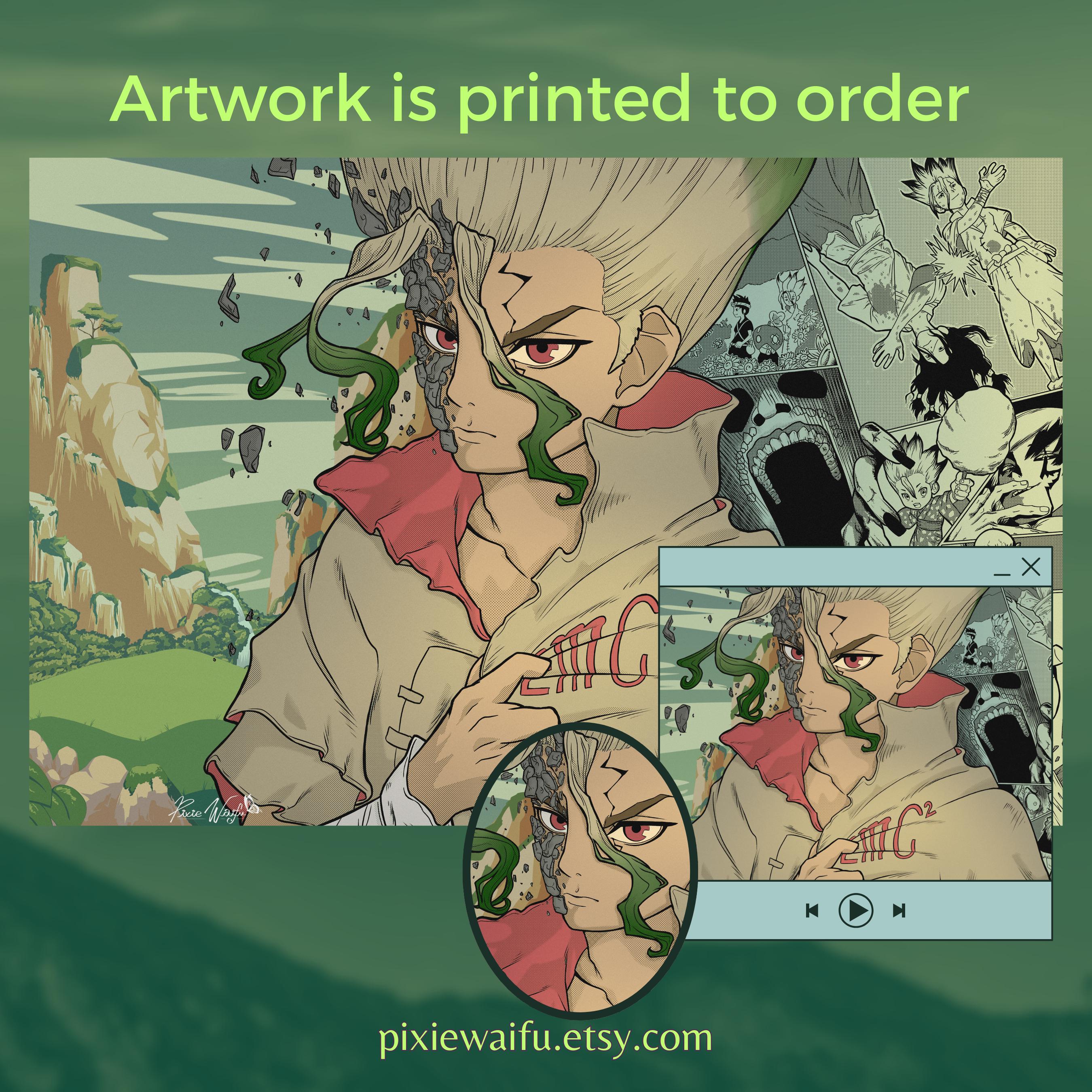 Dr Stone Senku Poster! | Anime Style Wall Art Print - Etsy