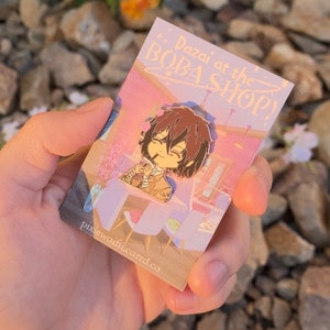 Dazai at the Boba Shop! | Enamel Pin - Etsy