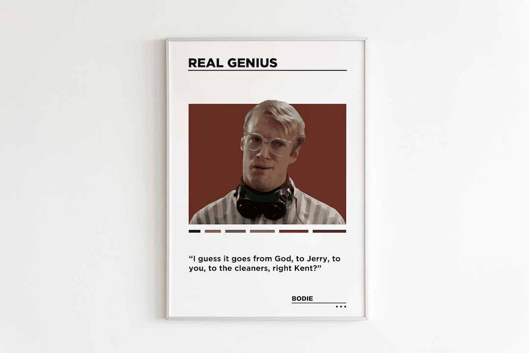 Bodie Real Genius Poster | Movie Print | Movie Wall Art | Movie Gifts ...