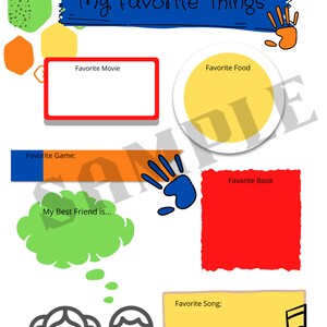 All About Me Kid Time Capsule Questionnaire Worksheets Printable - Etsy