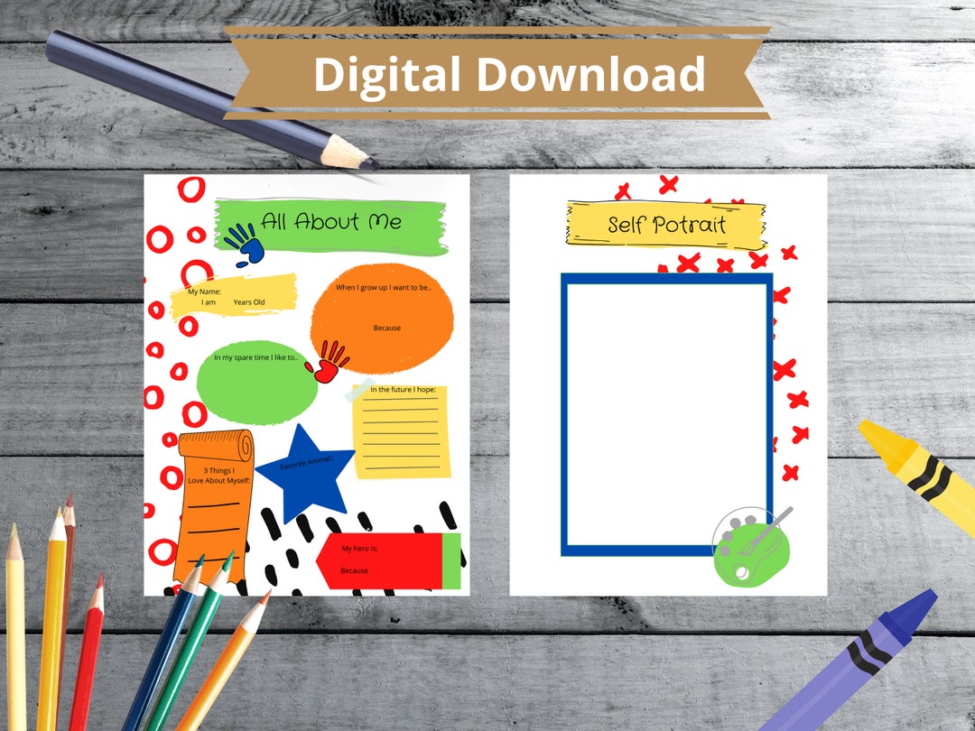 All About Me Kid Time Capsule Questionnaire Worksheets Printable - Etsy