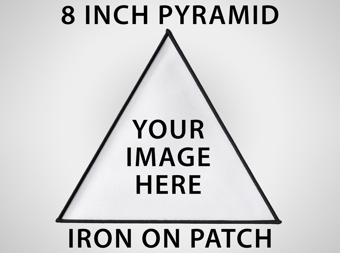 Large 8 Inch Pyramid Iron on Patch Made With Your Design, Personalised ...