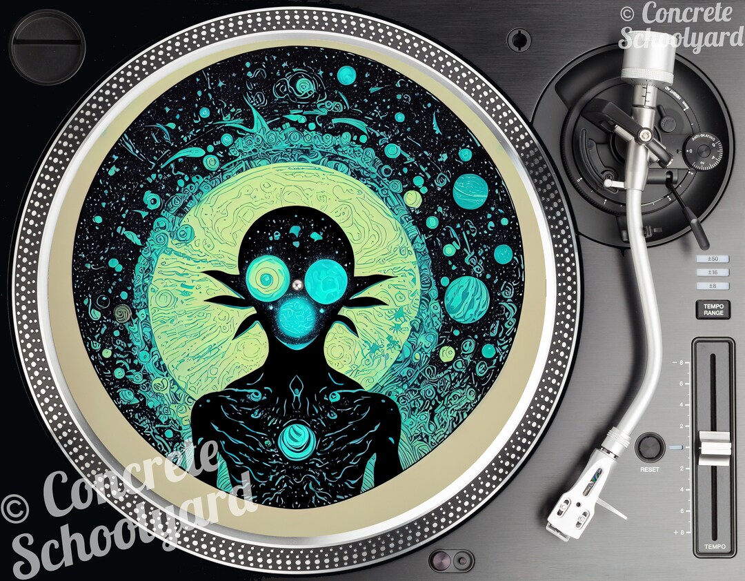 Vintage Cosmic Psychedelic Alien Print Felt Slipmat for Record - Etsy