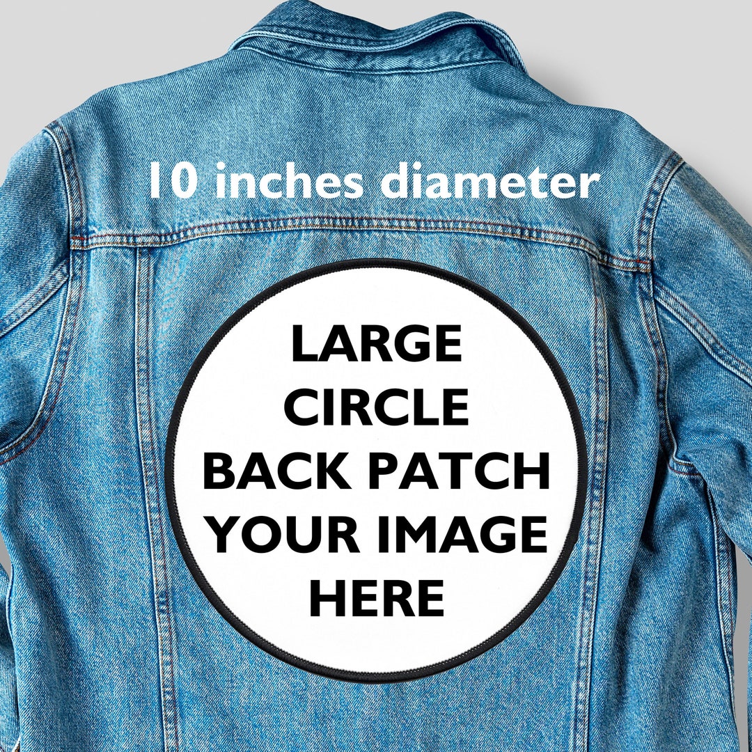 Large Circle Iron On/sew on Patch Made With Your Image/design, Custom ...